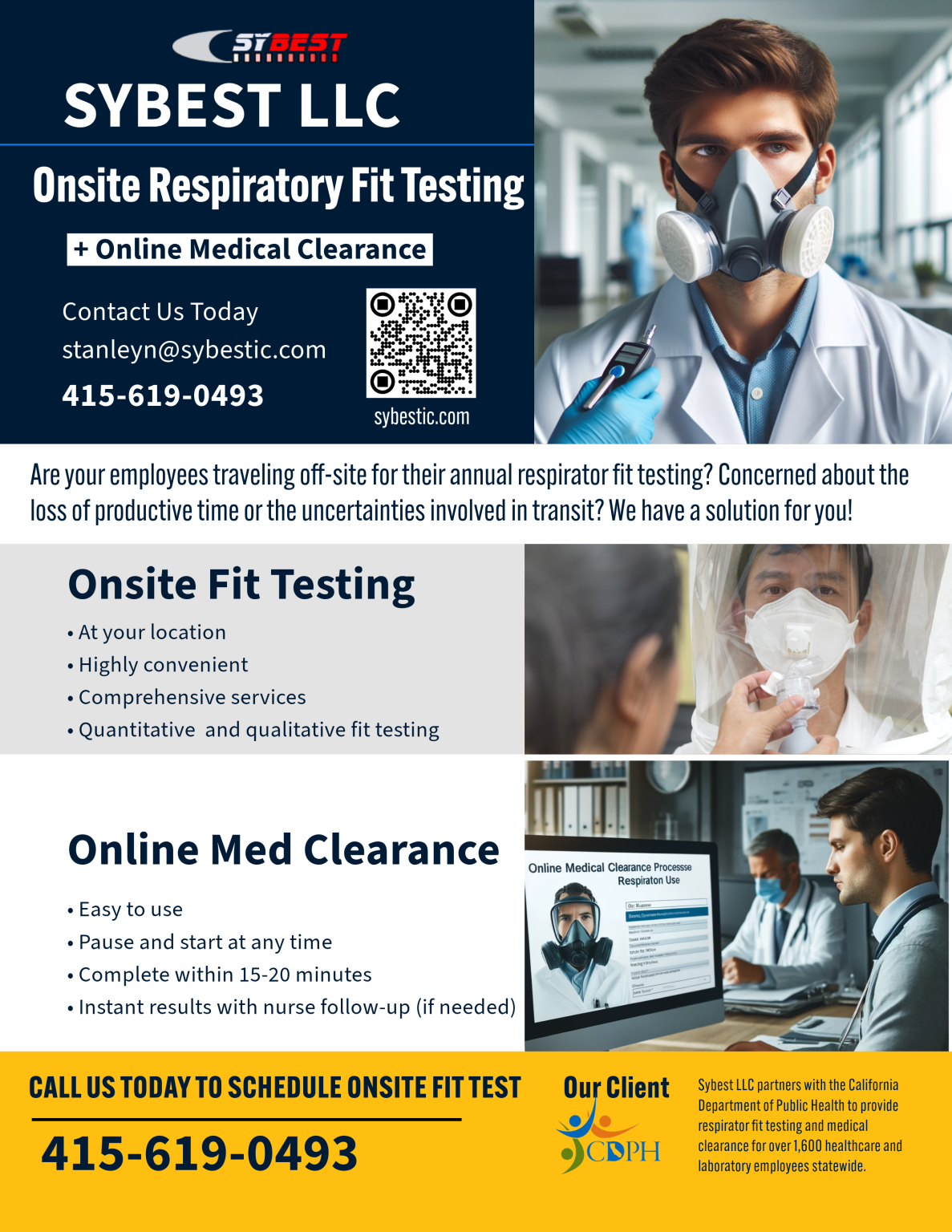 SYBEST LLC – Respirator Fit Test Scheduling & Compliance